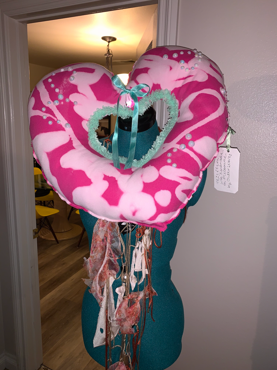 Bleached Heart Soft Sculpture – Kathleen